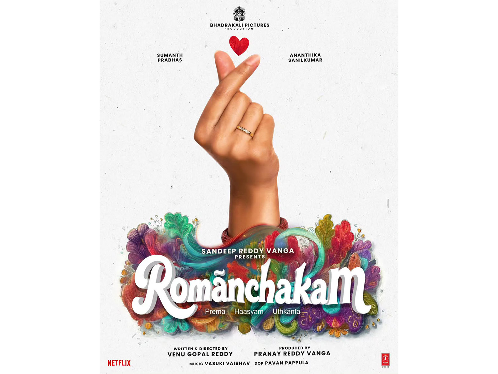 Sandeep Veddy Ranga to present Romanchakam, first look poster out