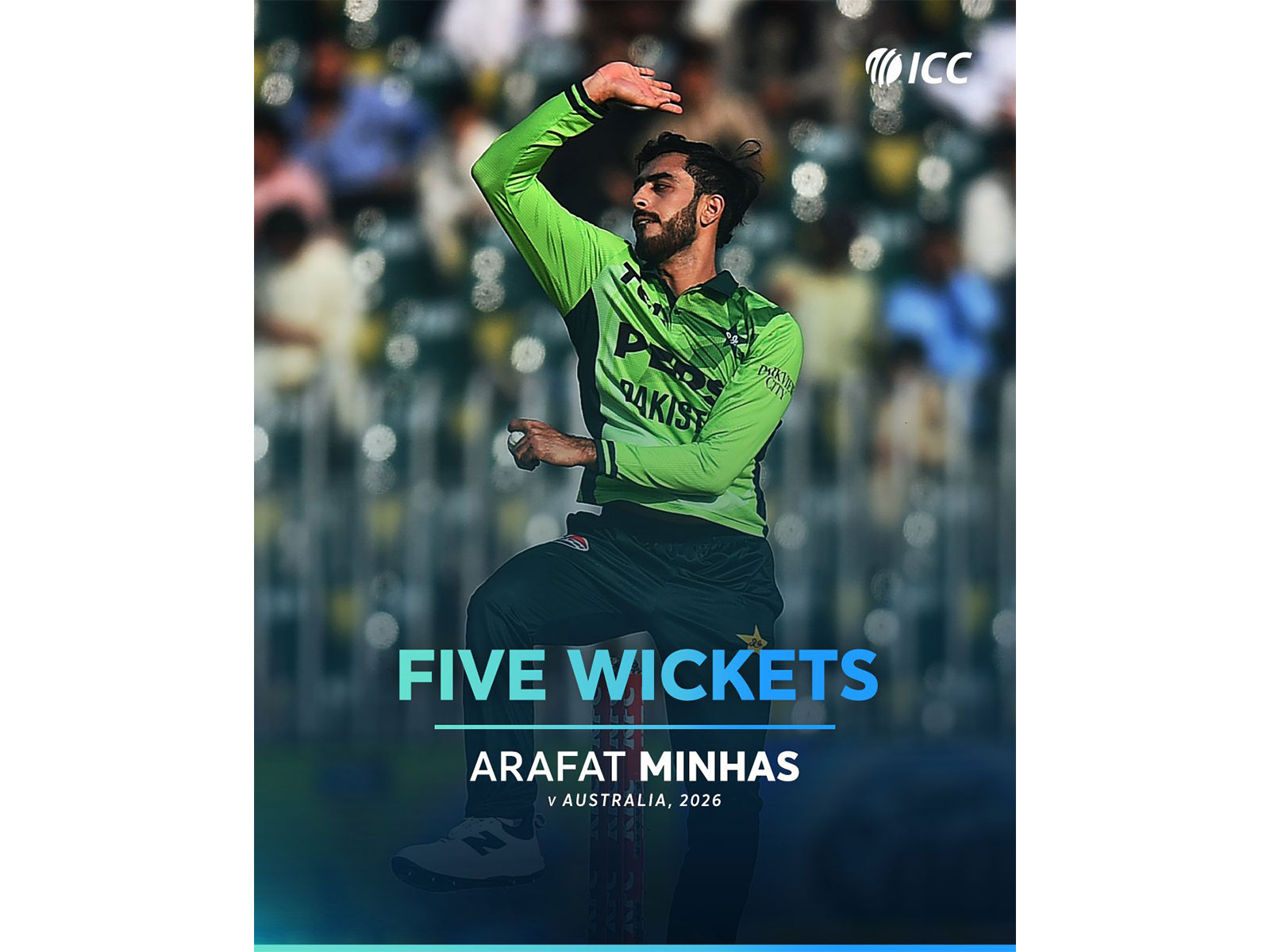 Arafat Minhas registers first fifer by Pakistan bowler on ODI debut