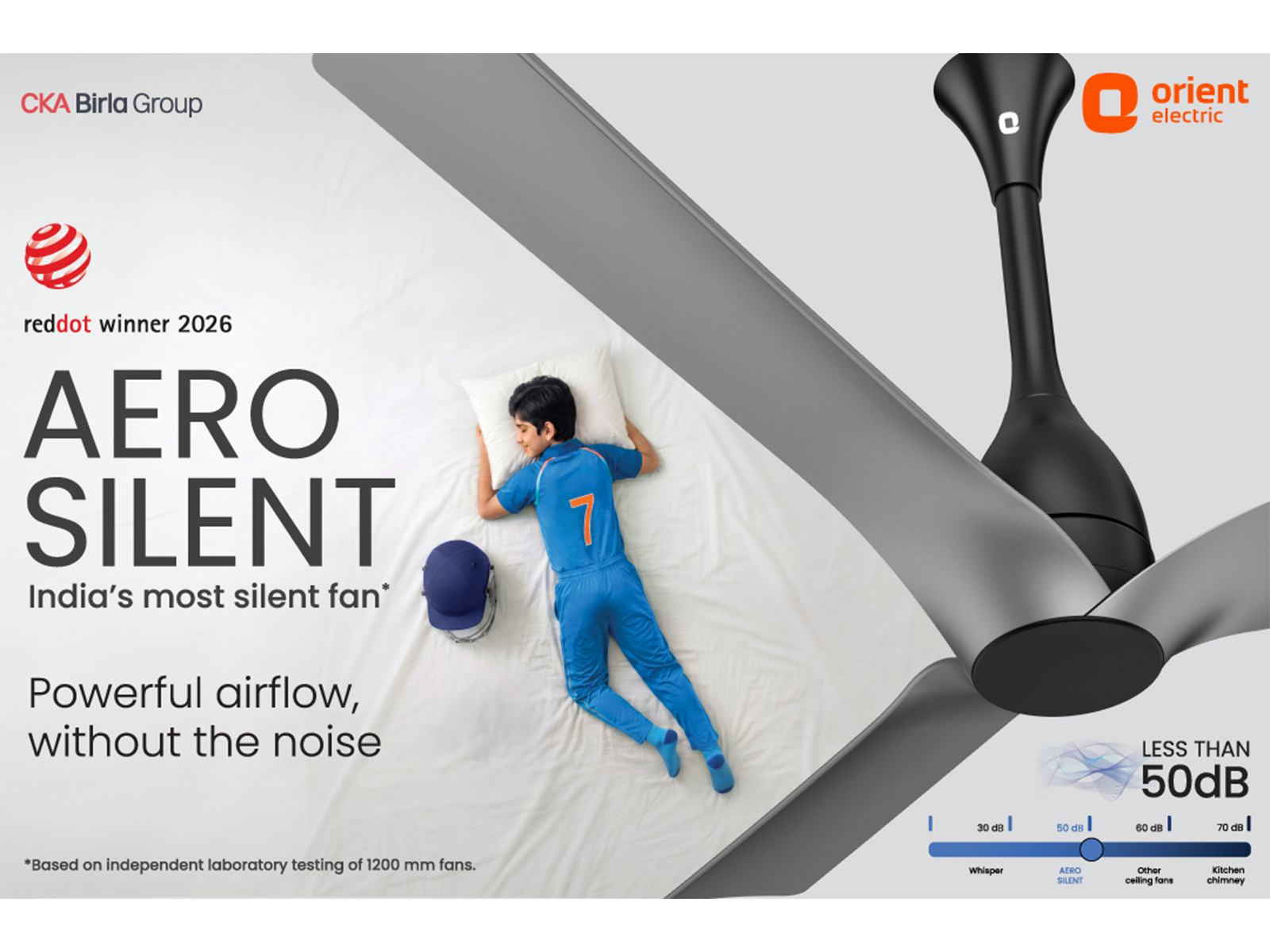 Introducing India's Most Silent Fan*, Aerosilent by Orient Electric