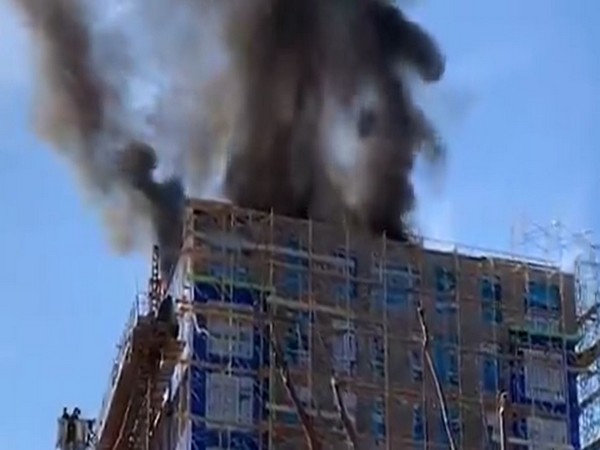 Massive fire seen at under-construction building near US Capitol