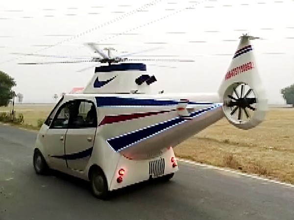 Bihar: 24-year-old turns Tata Nano into a helicopter