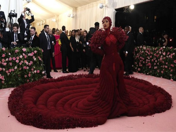 Cardi B flaunts extravagant red ruby gown at Met Gala
