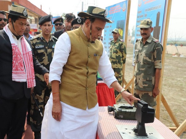 Rajnath Singh inaugurates smart fencing project in Assam