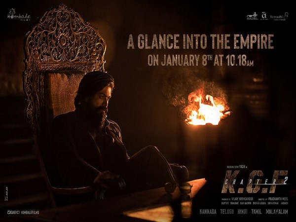 Makers unveil new poster of 'KGF: Chapter 2,' teaser to follow on Jan 8