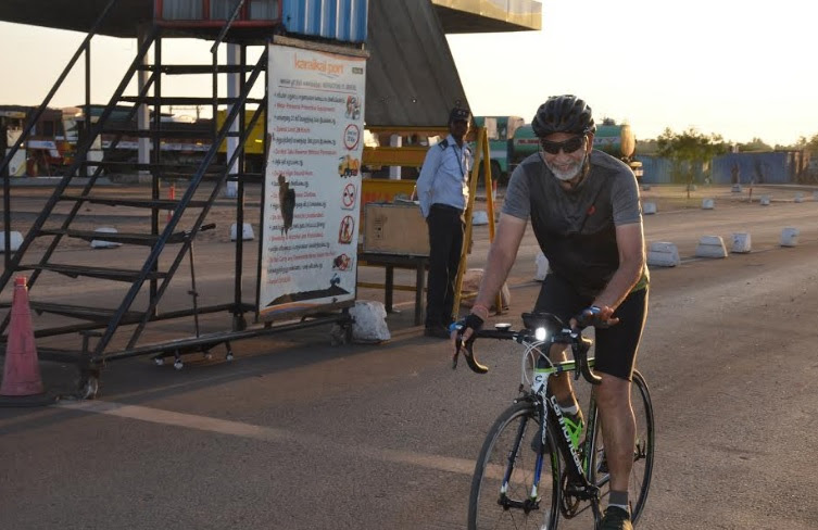 Karaikal Port Chairman GRK Reddy rides 283 KM cyclothon to mark port's ...