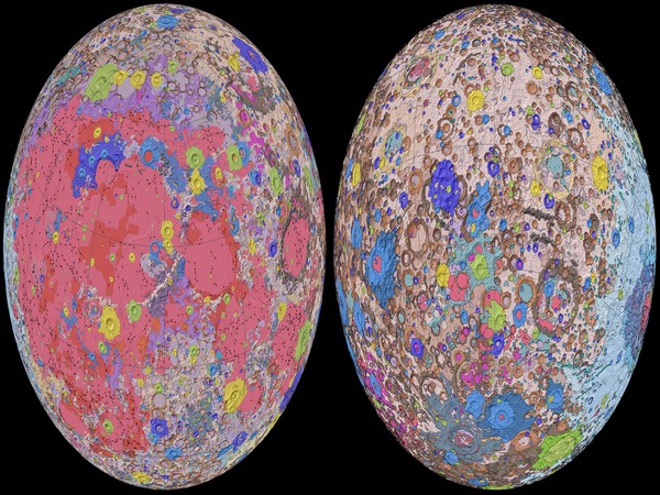 USGS releases first-ever comprehensive geologic map of the Moon