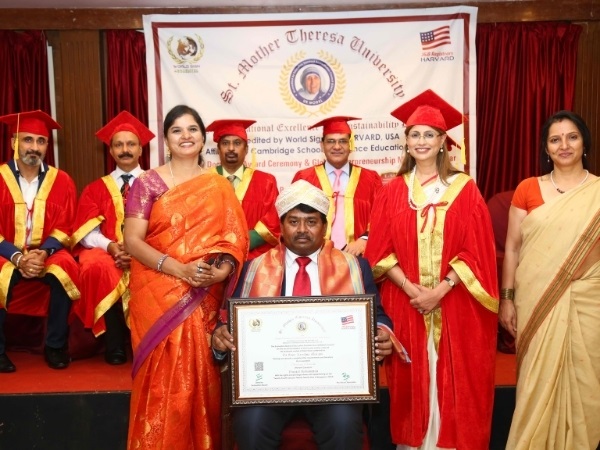 Vision Digital India's Dr Hari Krishna Maram receives honourary DLitt