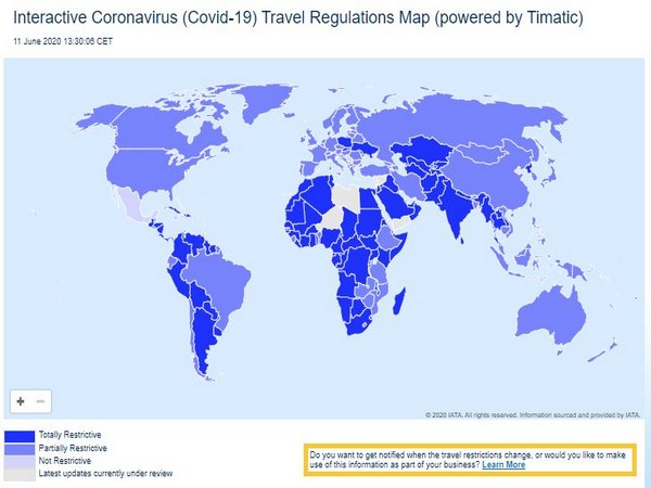 IATA interactive map gives travellers latest Covid-19 restrictions with ...