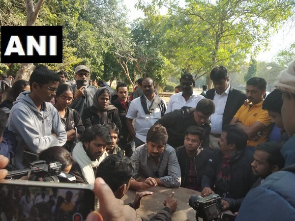 DMK youth wing leader Udhayanidhi Stalin meets JNU students in Delhi