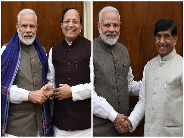 PM Modi meets BJP's Arun Singh, KC Ramamurthy; gives them best wishes
