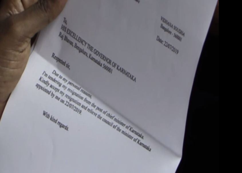 Kumaraswamy presents 'fake' resignation letter in House, says ...