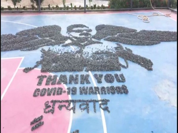 Indore artist creates stone art to salute corona warriors' efforts