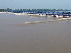Sharda Barrage in spate due to widespread rainfall in river catchment areas