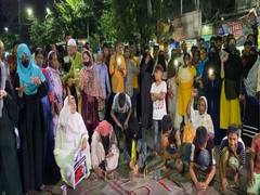 Women protest in Kolkata's Raja Bazar demanding justice for RG Kar rape ...