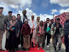 Ladakh L-G VK Saxena lays foundation stone for the first model border ...