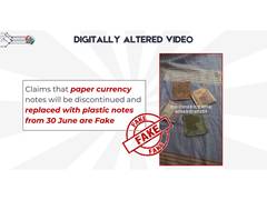 No plans to replace paper currency with plastic notes from June 30 ...