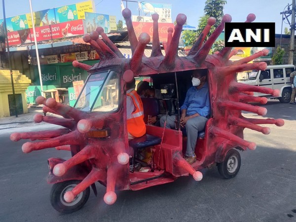 Chennai artist modifies auto-rickshaw on theme of COVID-19