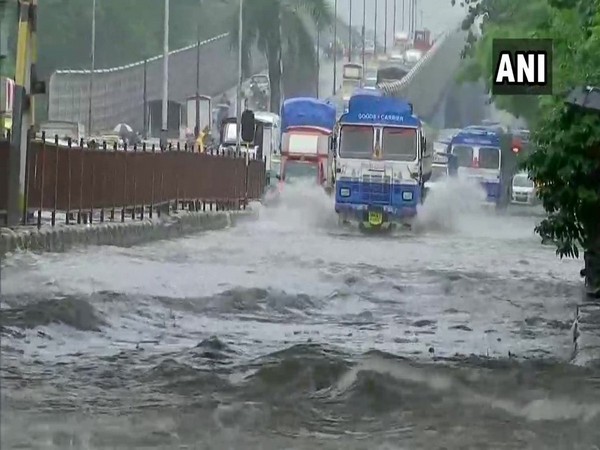 Waterlogging in parts of Mumbai due to heavy rainfall